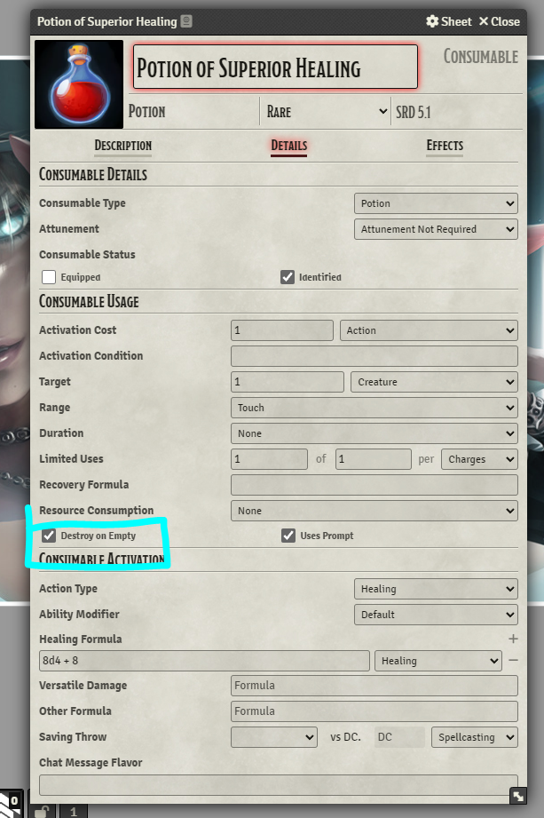 How to use magic items 2 : r/FoundryVTT